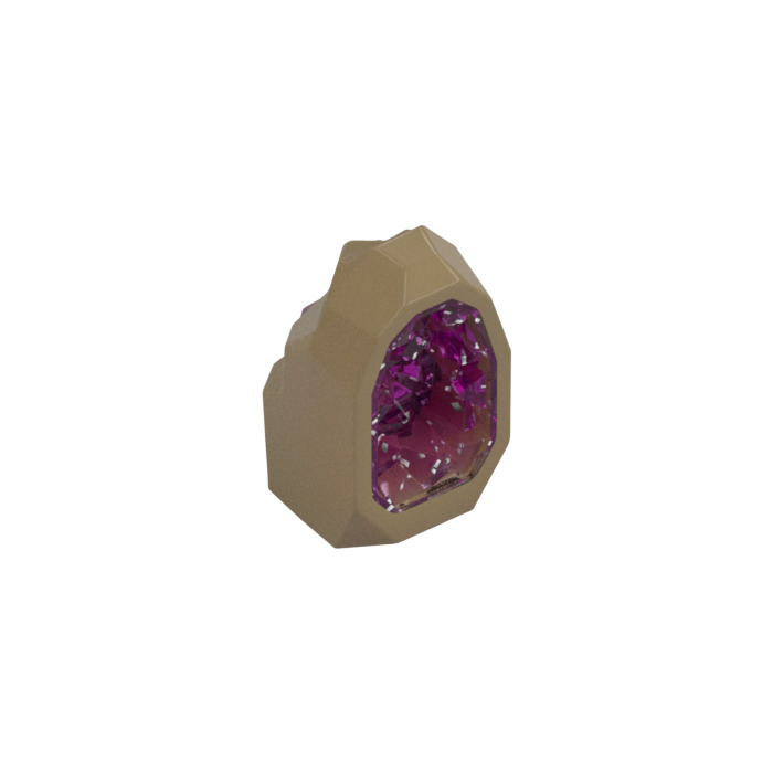 LEGO Rock 1 x 1 with Transparent Pink Glitter Crystal (49656) | Brick Owl