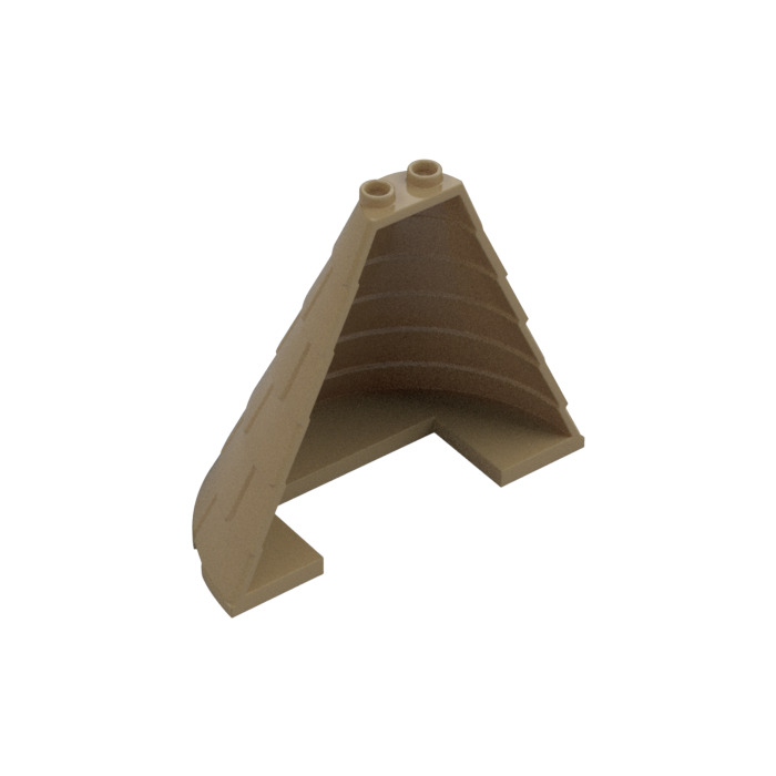 LEGO Dark Tan Roof 4 x 8 x 6 with Tiles (1746) | Brick Owl