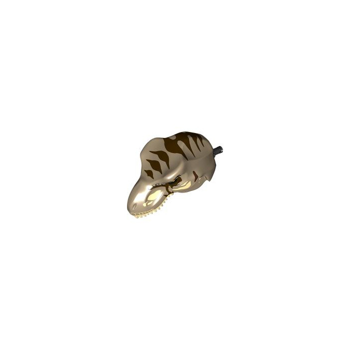 LEGO Dark Tan T-Rex Head with Tan Spots and Dark Brown Stripes (98161 / ...