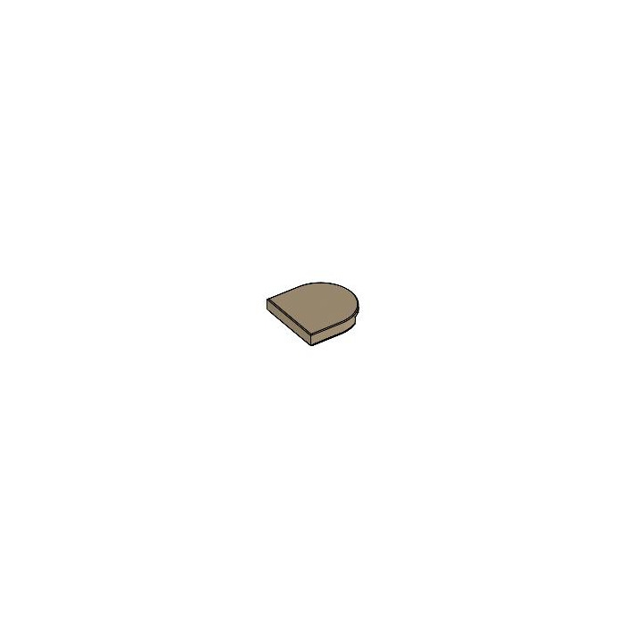 LEGO Dark Tan Tile 2 x 2 Half Oval (5520) | Brick Owl - LEGO Marketplace