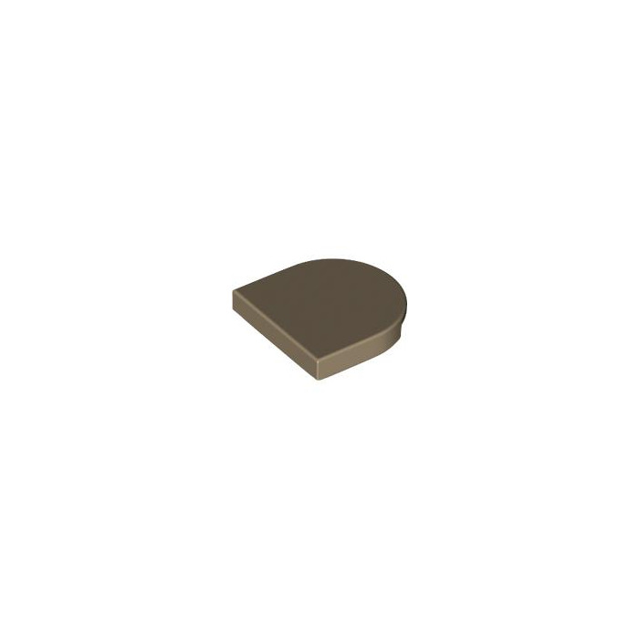 LEGO Dark Tan Tile 2 x 2 Half Oval (5520) | Brick Owl