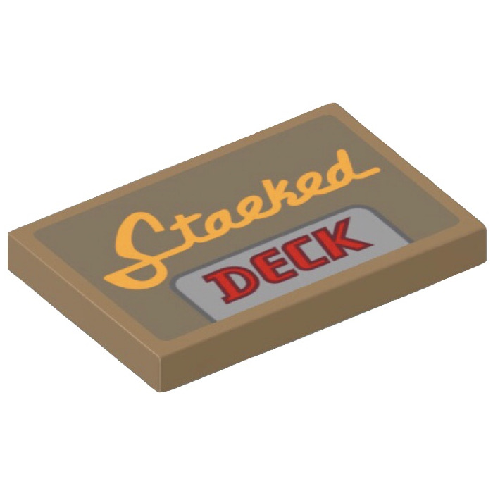 LEGO Tile 2 x 3 with ‘Stacked DECK’ Sticker (26603) | Brick Owl - LEGO ...