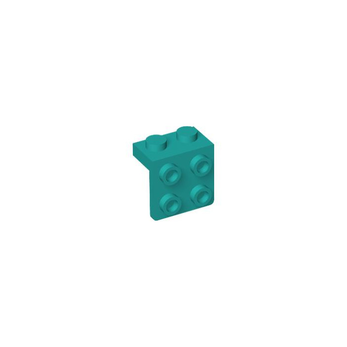 LEGO Dark Turquoise Bracket 1 x 2 with 2 x 2 (21712 / 44728) | Brick ...