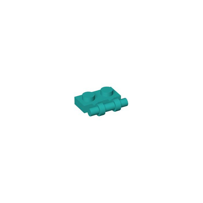 LEGO Dark Turquoise Plate 1 x 2 with Handle (Open Ends) (2540) | Brick ...