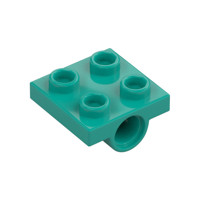 LEGO Dark Turquoise Plate 2 x 2 with Pin Holes (2817) | Brick Owl