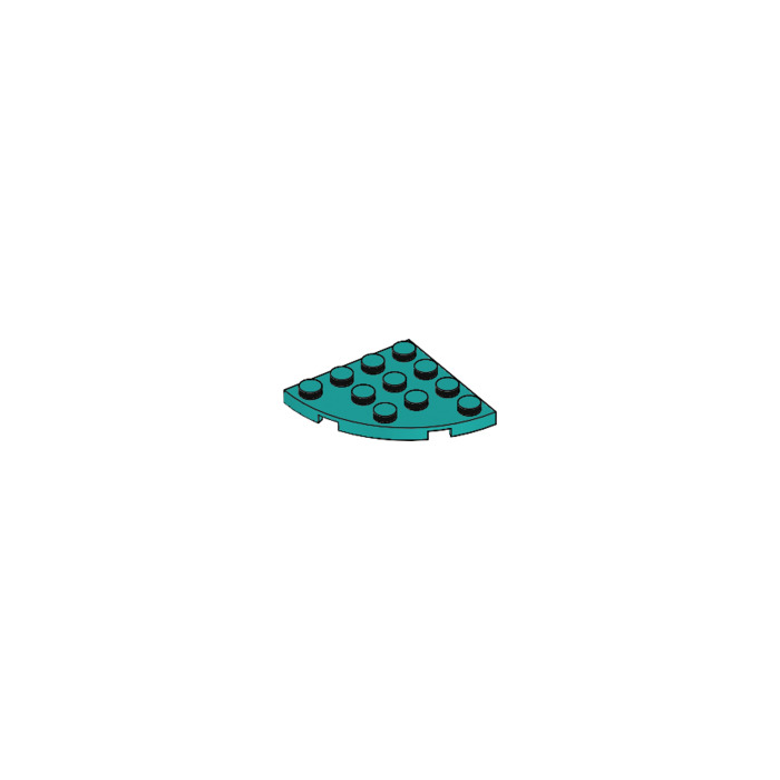LEGO Donker Turquoise Plaat 4 x 4 Ronde Hoek (30565) | Brick Owl - LEGO ...