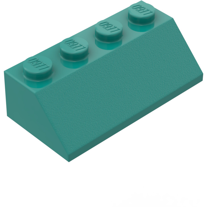 LEGO Dark Turquoise Slope 2 x 4 (45°) (3037) | Brick Owl - LEGO Marketplace