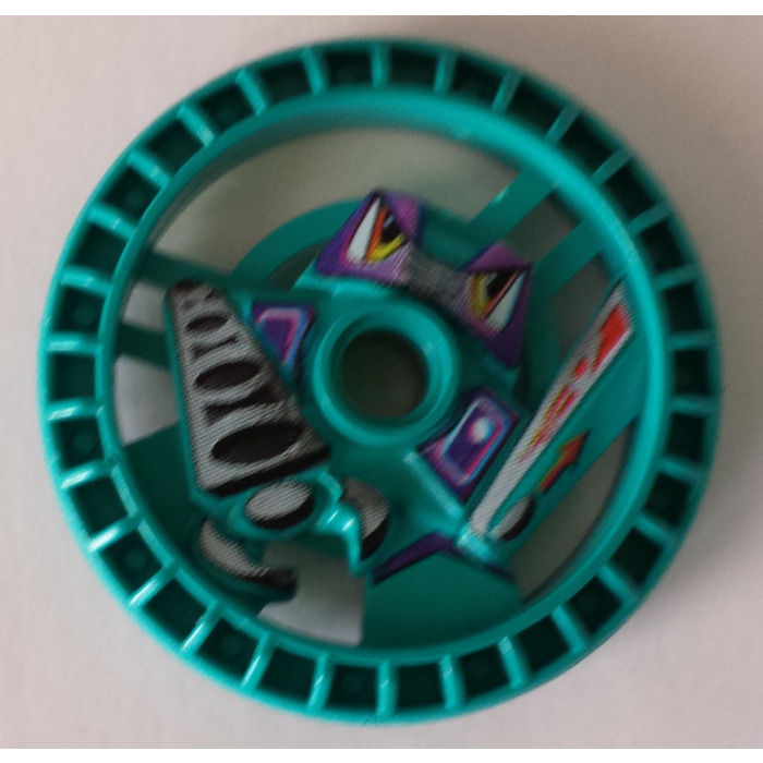 LEGO Dark Turquoise Technic Disk 5 x 5 with Grab RoboRider Talisman ...