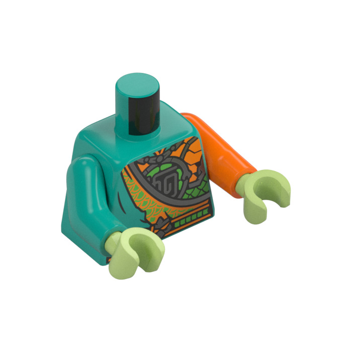 LEGO Dark Turquoise The Nine-Headed Demon Minifig Torso (973 / 76382 ...