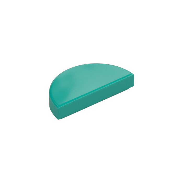 LEGO Dark Turquoise Tile 1 x 2 Half Circle (1748) | Brick Owl - LEGO ...