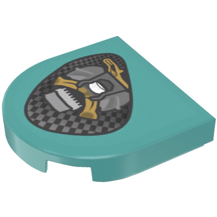 LEGO Tile 2 x 2 Half Oval with Valkyrie Headlight (Right) Sticker (5520 ...