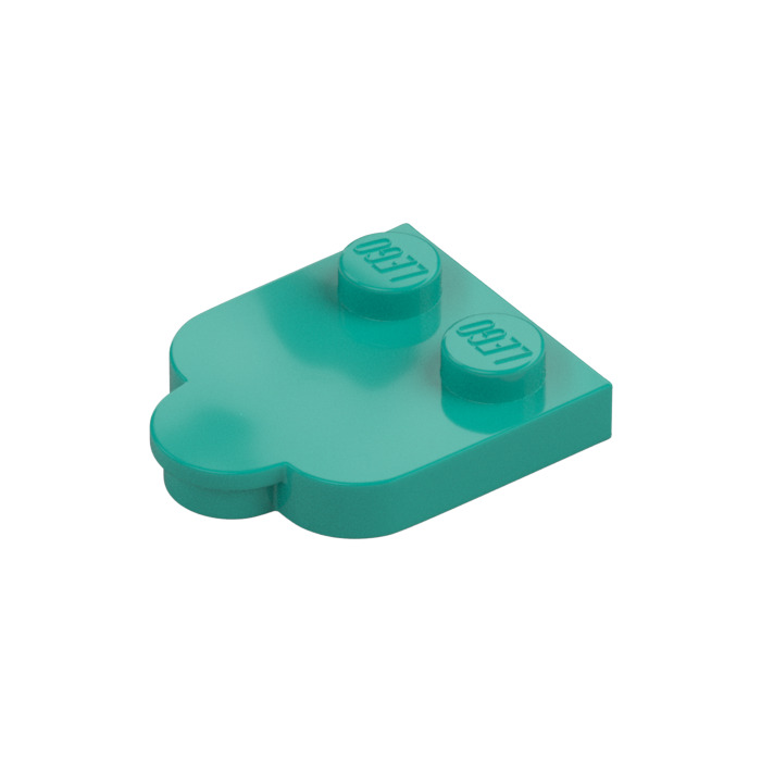 LEGO Dark Turquoise Tile 2 x 2 with Curved Edge and Two Studs (5518 ...