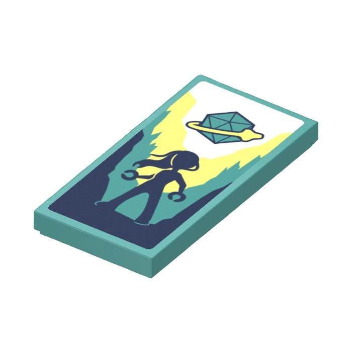 LEGO Tile 2 x 4 with Minifigure Silhouette and Blocky Space Logo ...