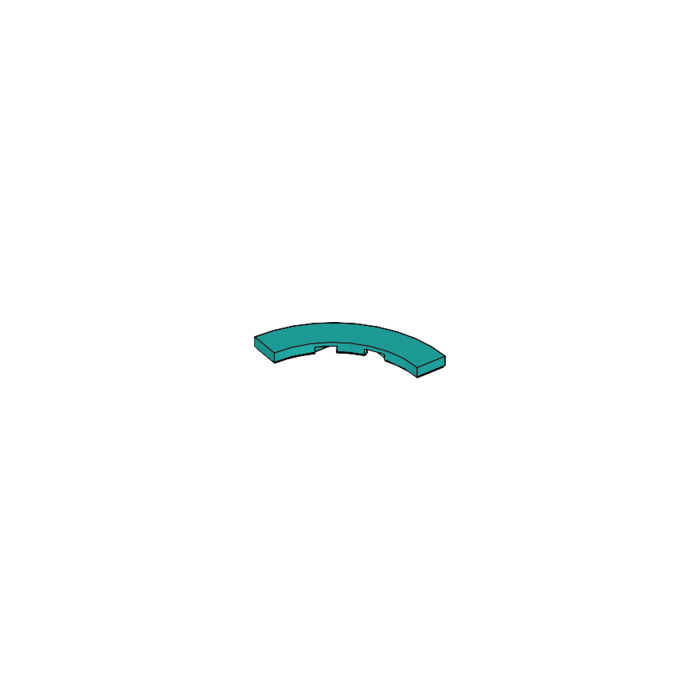 LEGO Dark Turquoise Tile 4 x 4 Curved Corner with Cutouts (3477 / 27507 ...