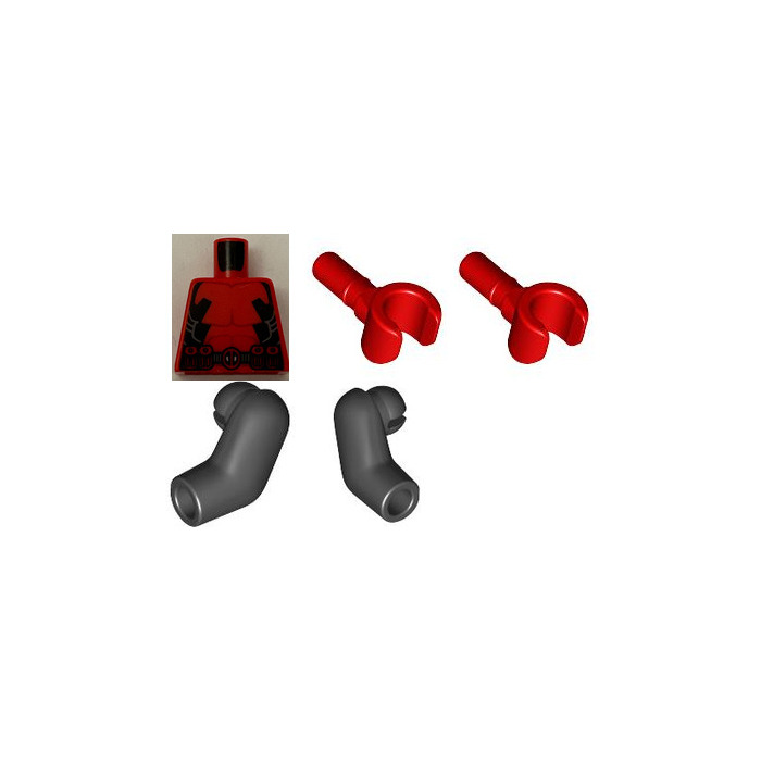 LEGO Deadpool Torso (973 / 76382) | Brick Owl - LEGO Marketplace