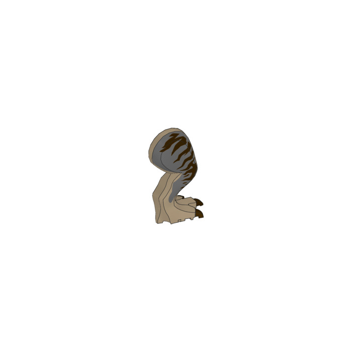 LEGO Dinosaur Back Right Leg with Long Claws with Gray and Dark red ...