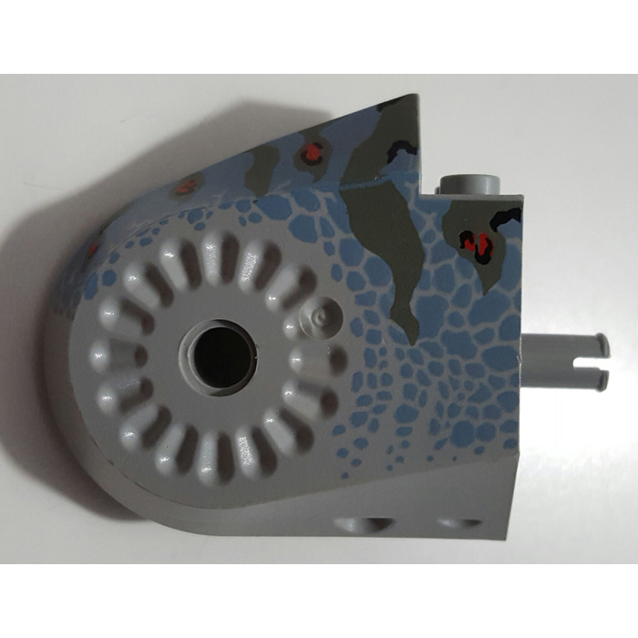 LEGO Dinosaur Body Quarter with Pins with Sand Blue Scales, Dark Gray ...