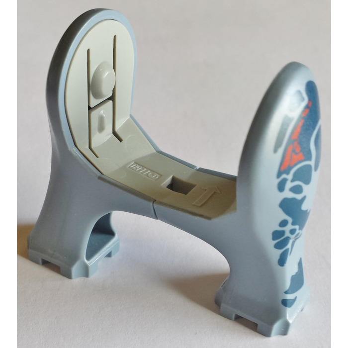 LEGO Dinosaur Legs (Short) with Dark Gray, Red and Blue (40397 / 48328 ...