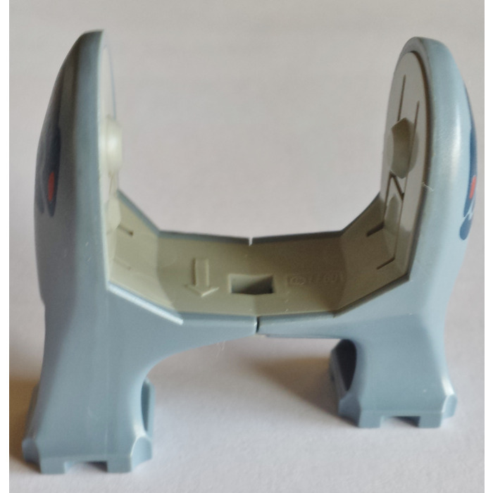 LEGO Dinosaur Legs (Short) with Dark Gray, Red and Blue (40397 / 48328 ...