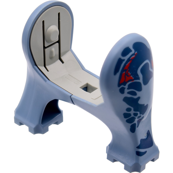 LEGO Dinosaur Legs (Short) with Dark Gray, Red and Blue (40397 / 48328 ...