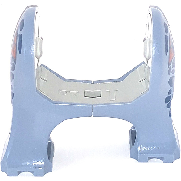 LEGO Dinosaur Legs (Short) with Dark Gray, Red and Blue (40397 / 48328 ...