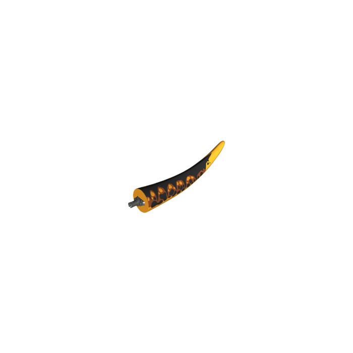 LEGO Dinosaur Tail (Medium) with Dark Orange Top with Black Spots ...