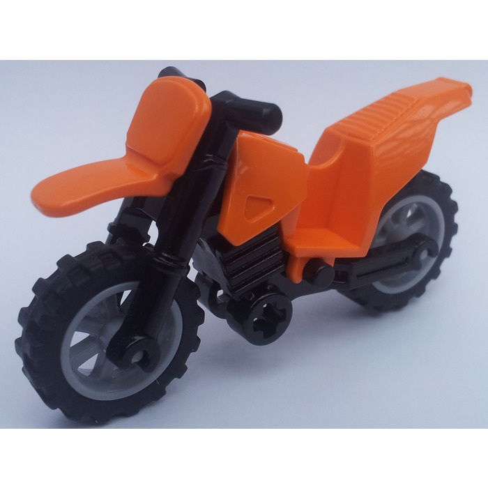 LEGO Dirt Bike with Black Chassis and Medium Stone Gray Wheels (50860 ...