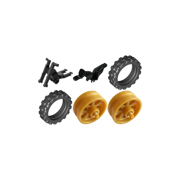 LEGO Dirt Bike with Black Chassis and Pearl Gold Wheels | Brick Owl - LEGO Marketplace