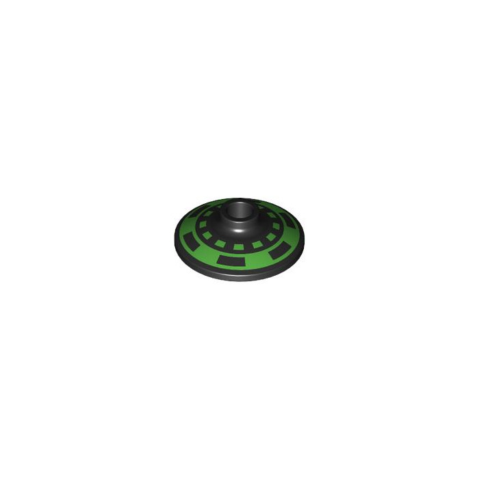 LEGO Dish 2 x 2 with Hubcap with Bright Green Circle and Rectangles ...