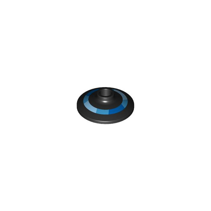 LEGO Dish 2 x 2 with Hubcap with Bright Light Blue, Dark Azure and Blue ...