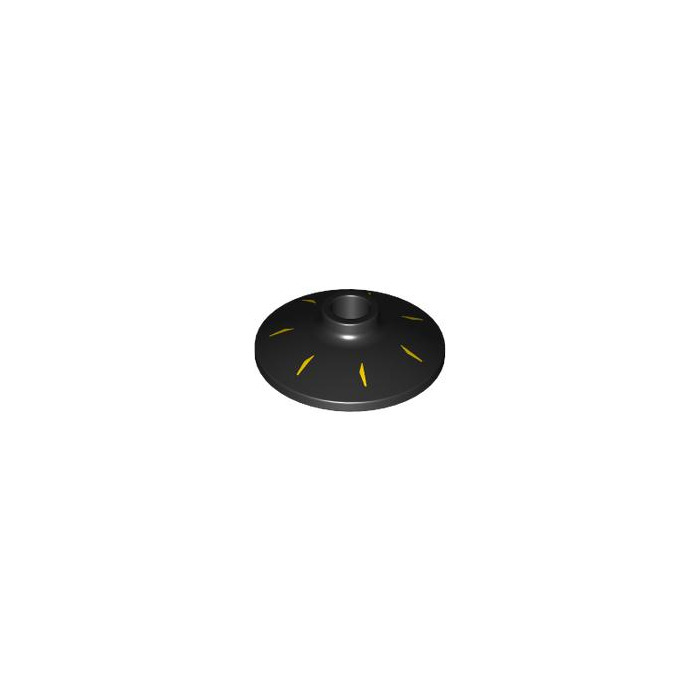 LEGO Dish 2 x 2 with Hubcap with Yellow Spokes (4740 / 112542) | Brick Owl
