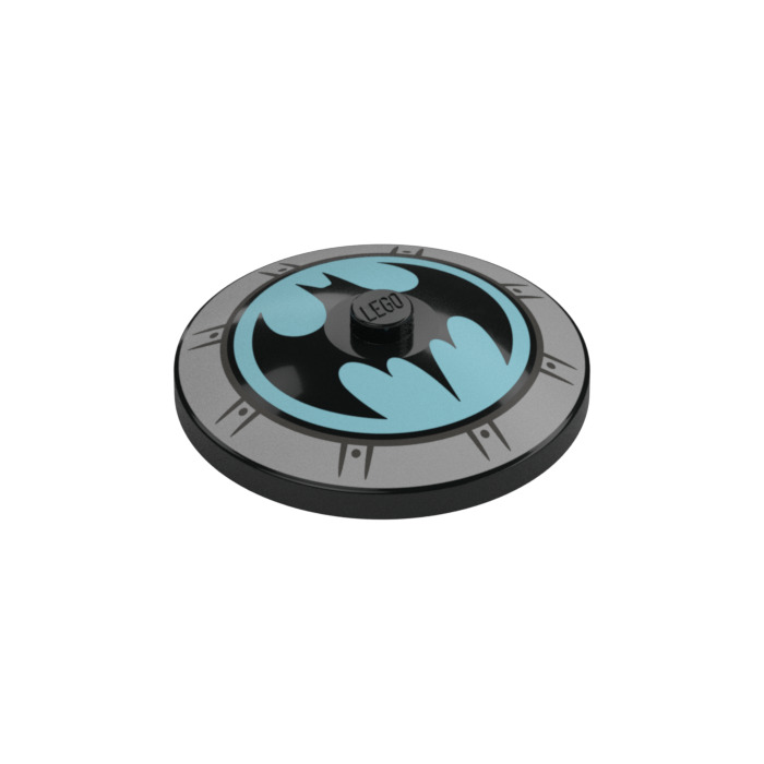 LEGO Dish 4 x 4 with Batman Logo on Medium Azure (Solid Stud) (3960 ...