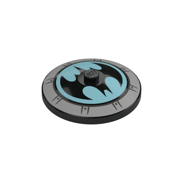 LEGO Dish 4 x 4 with Batman Logo on Medium Azure (Solid Stud) (3960 ...