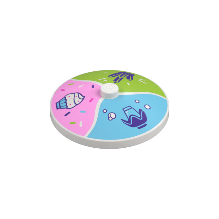 LEGO Dish 4 x 4 with Cupcake, Fries and Flower (Solid Stud) (3960 ...