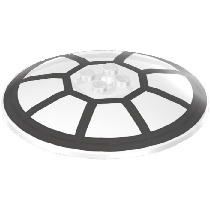LEGO Dish 8 x 8 with TIE Interceptor Cockpit (Solid Studs) (21599 / ...