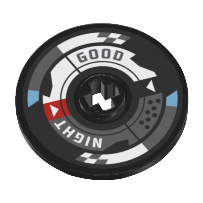 LEGO Disk 3 x 3 with ‘GOOD NIGHT’ Wheel Pattern Sticker (2723) | Brick ...