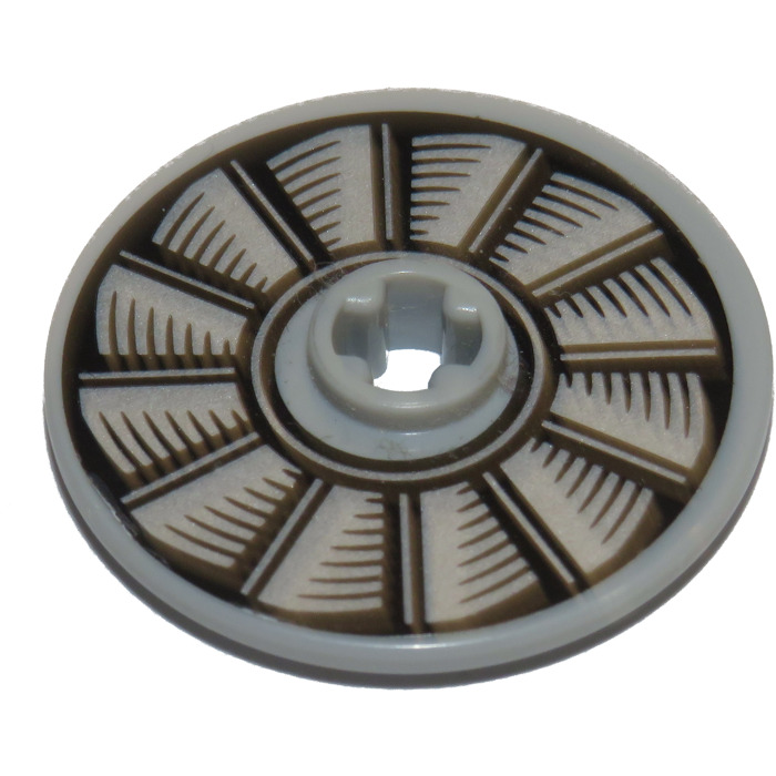 LEGO Disk 3 x 3 with Silver and Black Fan Sticker (2723) | Brick Owl ...