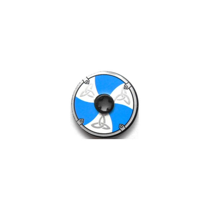 LEGO Disk 3 x 3 with Viking Shield White/Blue Sticker (2723) | Brick ...