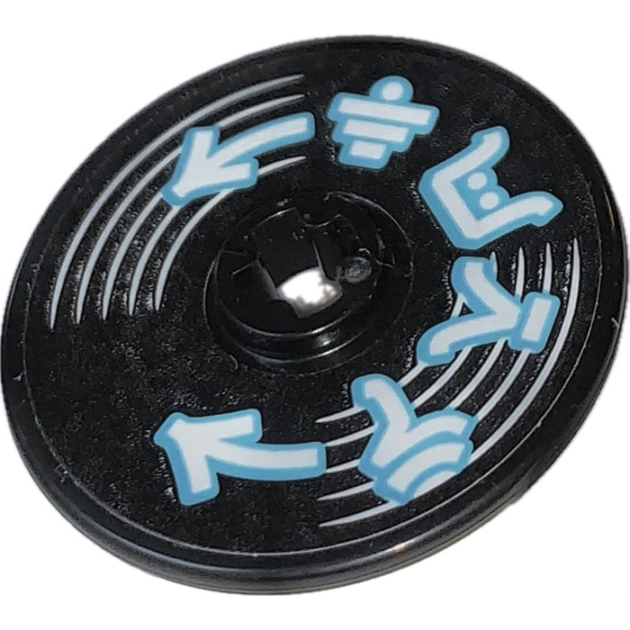 LEGO Disk 3 x 3 with Vinyl Record with Arrows and Ninjago Logogram ...