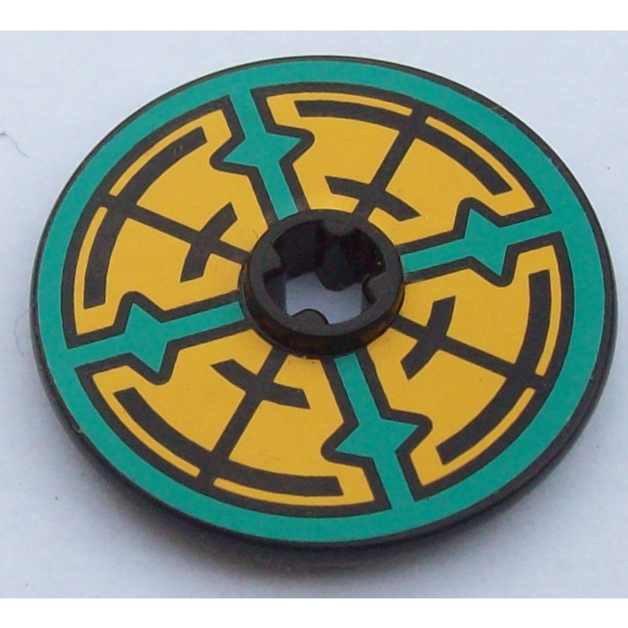 LEGO Disk 3 x 3 with Yellow Pattern Sticker (2723) | Brick Owl - LEGO ...