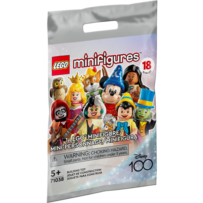 LEGO Disney 100 Series Collectable Minifigures Random Pack Set 71038-0 ...