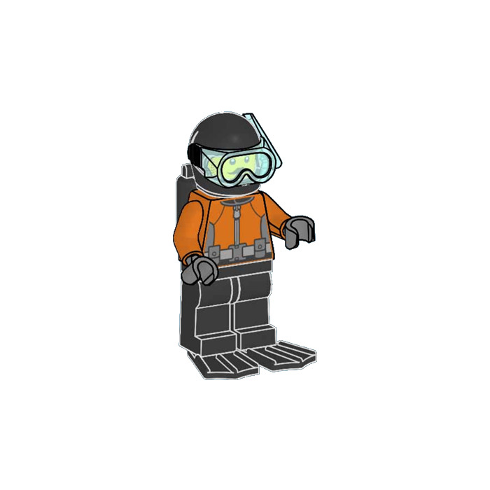 LEGO Diver (Stubble and Handlebar Moustache) Minifigure | Brick Owl ...