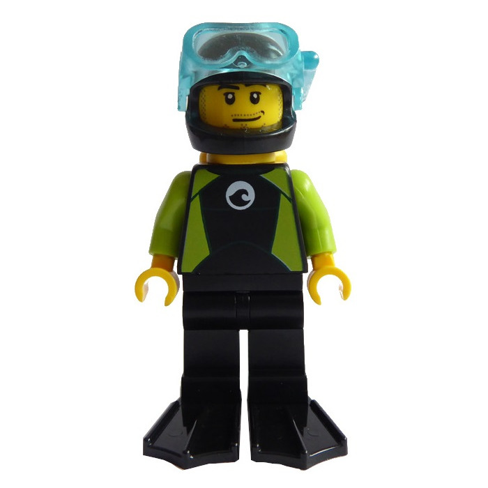 LEGO Diver with Lime Wetsuit Minifigure | Brick Owl - LEGO Marketplace