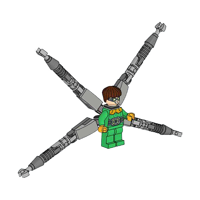 LEGO Doc Ock with Green Suit and Long Mechanical Arms (without Stickers ...