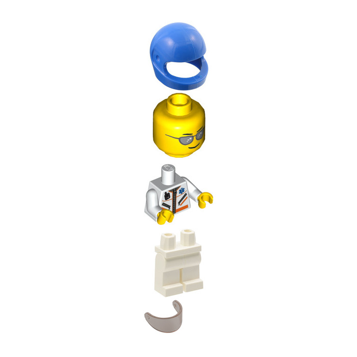LEGO Doctor with Blue Helmet and Paramedic Zippered Jacket Minifigure ...