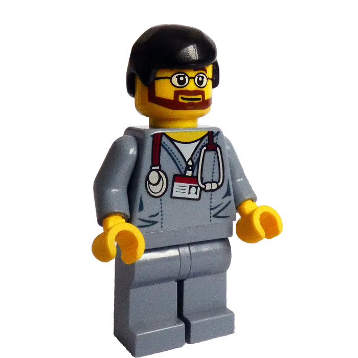 LEGO Doctor with Sand Blue Scrubs with ‘2014 The LEGO Store New York ...
