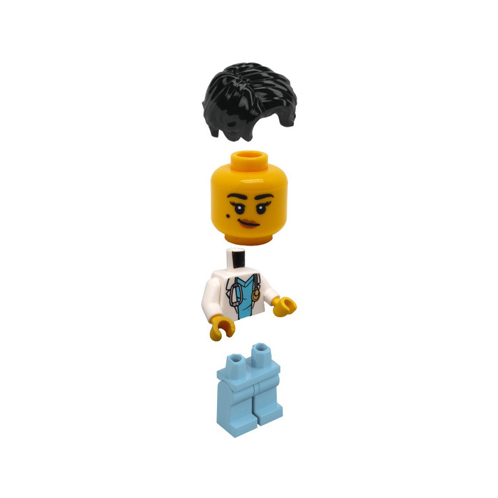 LEGO Doctor with White Lab Coat and Black Hair Minifigure | Brick Owl ...