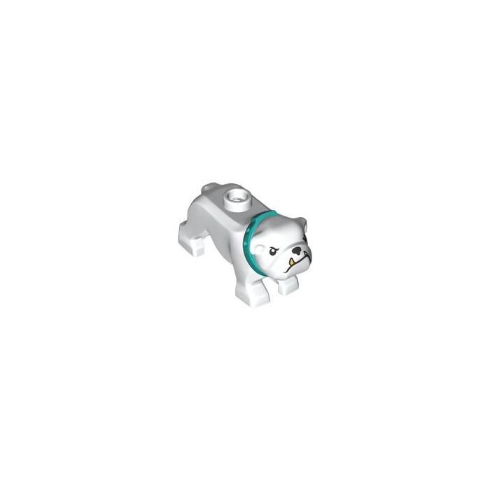 LEGO Dog - Bulldog with Turquoise Collar (106605) | Brick Owl