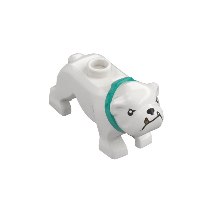 LEGO Dog - Bulldog with Turquoise Collar (106605) | Brick Owl - LEGO ...