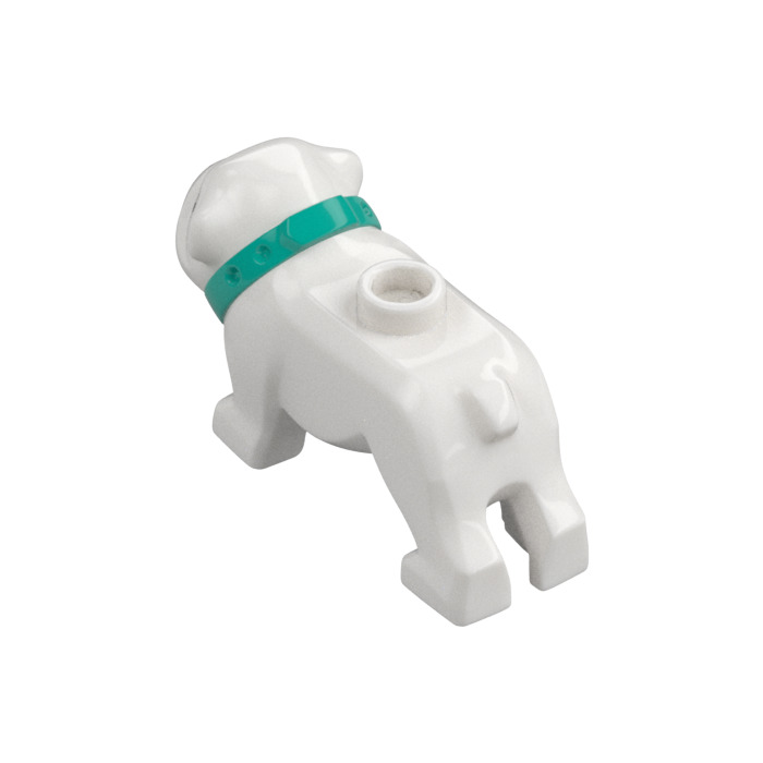 LEGO Dog - Bulldog with Turquoise Collar (106605) | Brick Owl